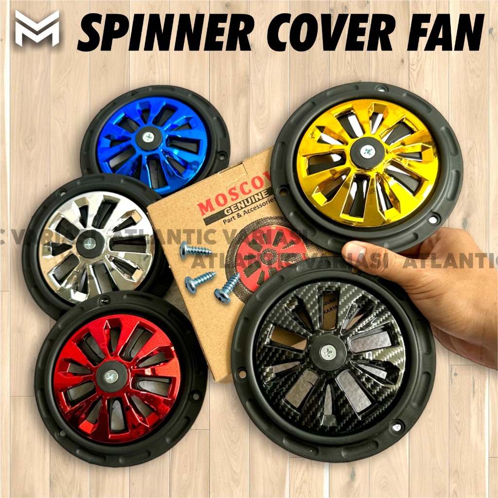 Jual Cover Mesin Kipas Spinner Karbon Rotasi Penjaga Desain Baru Vespa ...