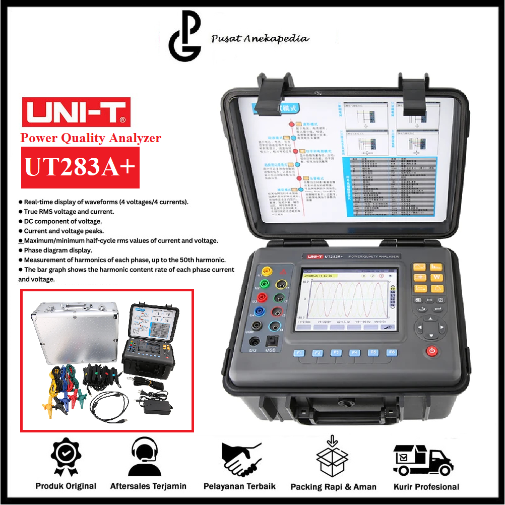 Jual UNI-T UT283A + 3 Fase Penganalisis Kualitas Daya Monitor ...