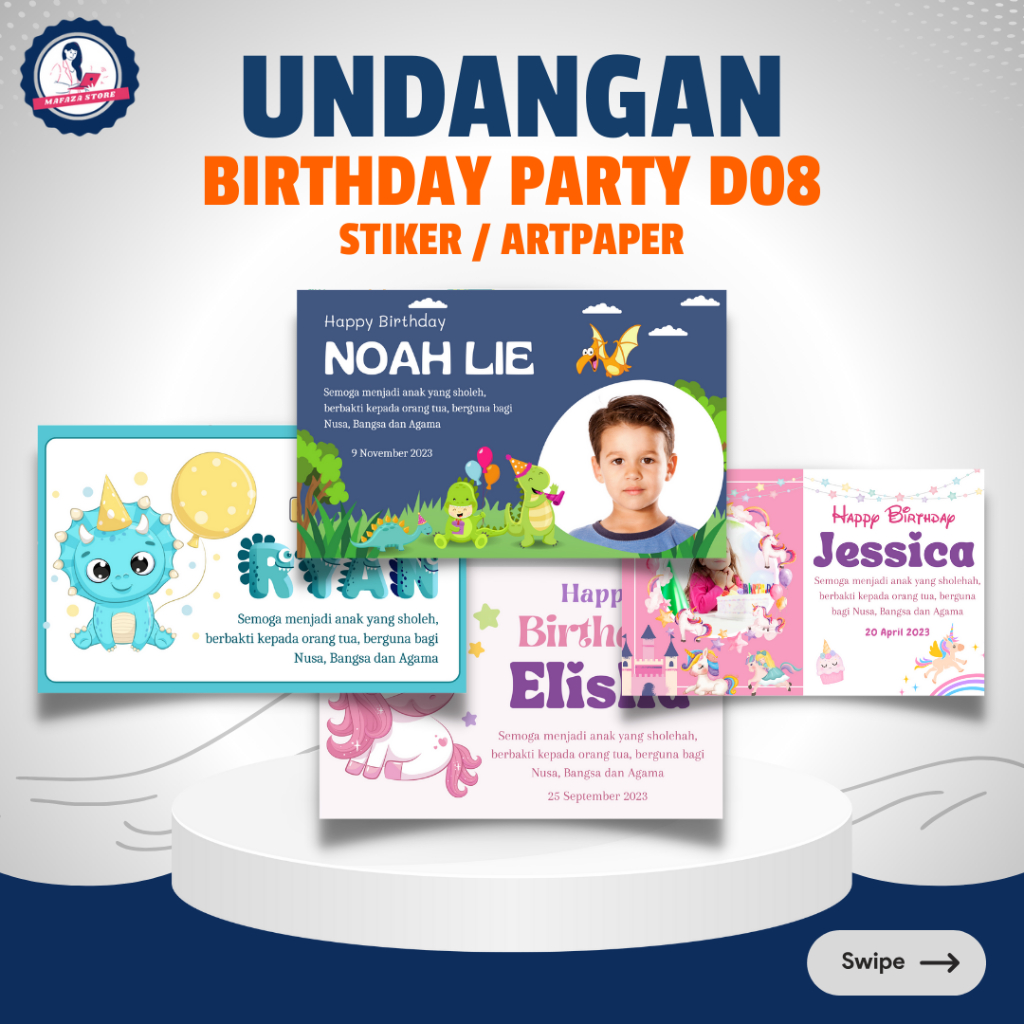 Jual Stiker nasi kotak birthday / Label box Kartu ucapan ulang tahun ...