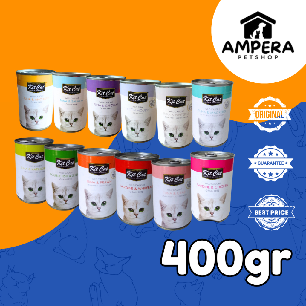 Jual Makanan Kucing KIT CAT Kaleng 400gr makanan basah KIT CAT wet food ...