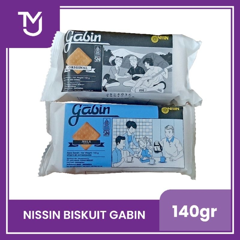 Jual Nissin Biskuit Gabin 140gr rasa Original dan Milk / Susu | Shopee ...