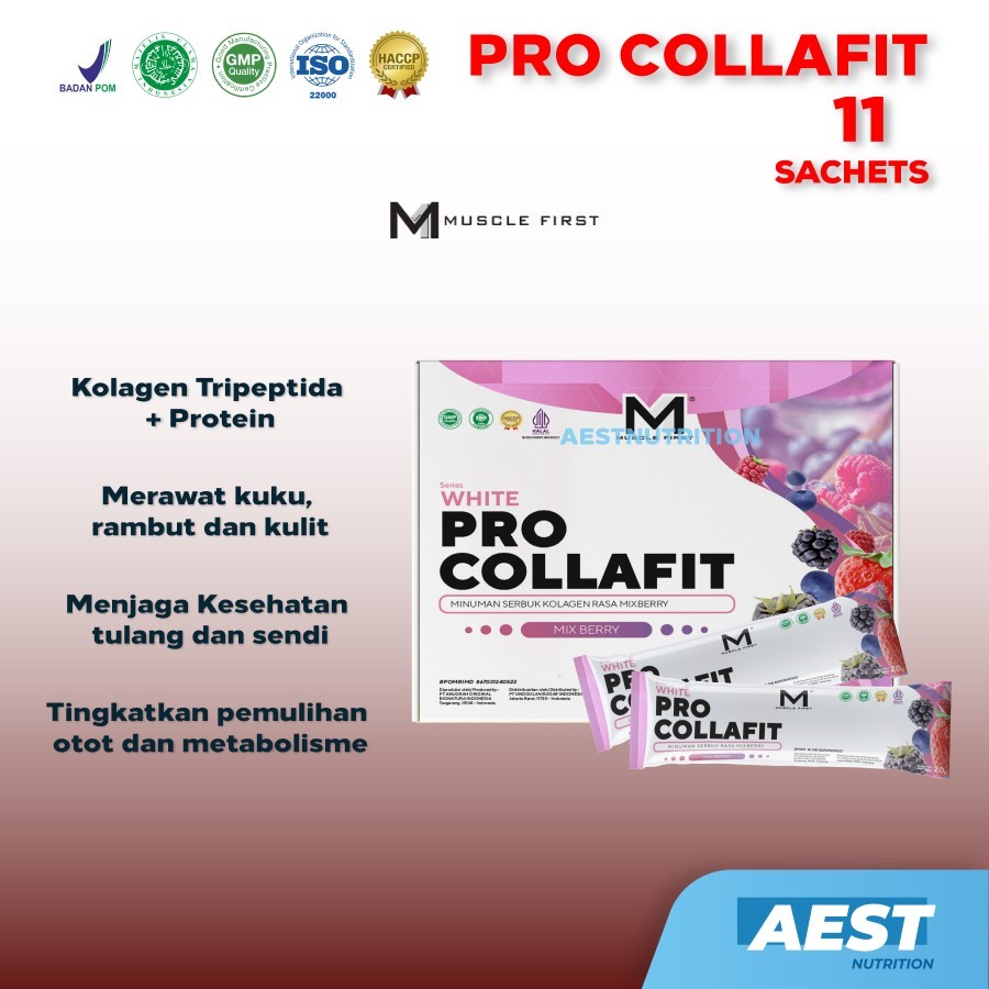 Jual Muscle First Pro Collafit Sachet Collagen Drink Minuman Kolagen ...