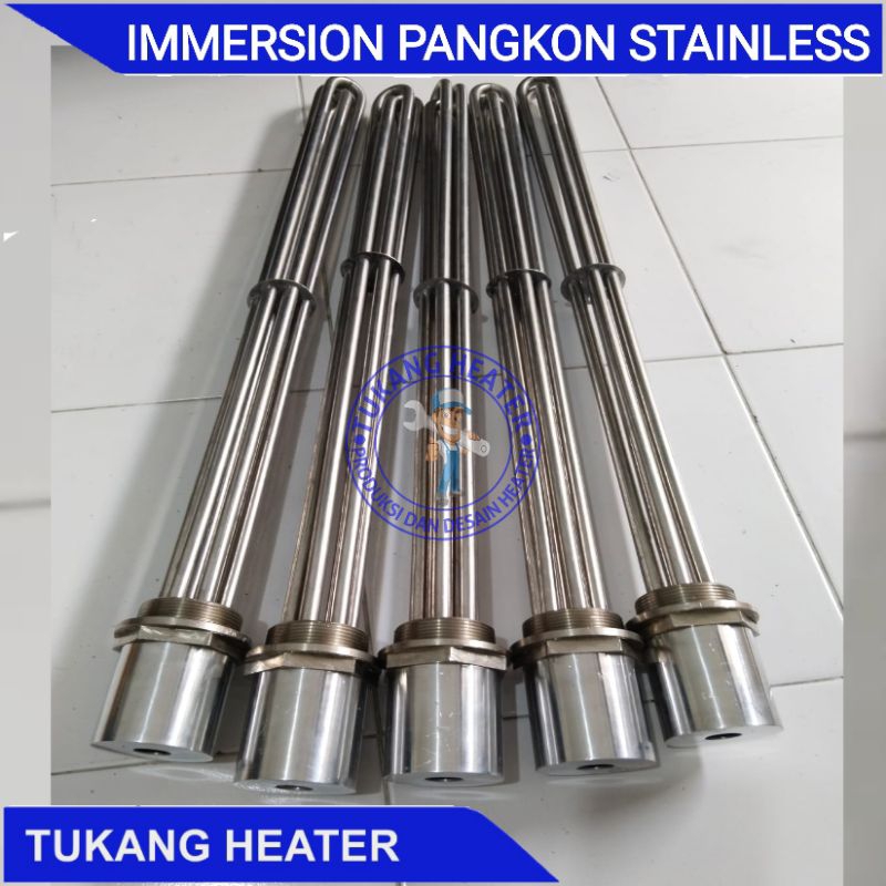 Jual Heater Immersion Ø pipa 11 mm x 400 mm x 220/380 Volt x 1500 -7000 ...