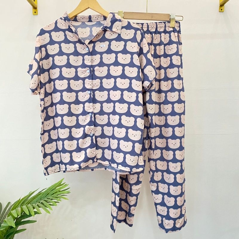 Jual ONE SET RAYON PREMIUM SETELAN BUSUI RAYON | PIYAMA MENYUSUI | SET ...