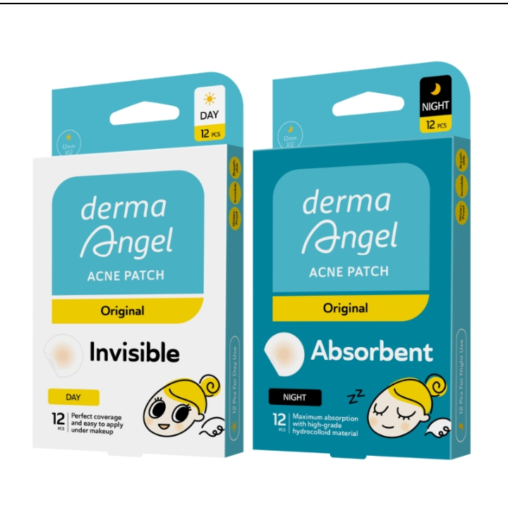 Jual ️ GLADYS ️ Derma Angel Acne Patch Day Night 12pcs | Shopee Indonesia