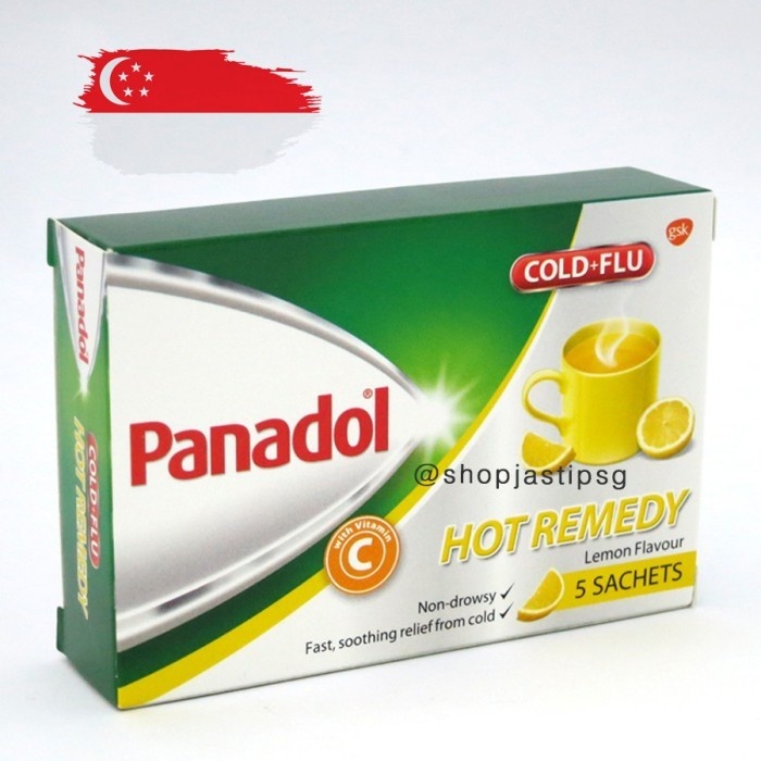 Jual Panadol Hot Remedy Isi 5 Sachet Rasa Lemon 100% Original Singapore ...