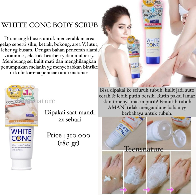 Jual White Conc Body Scrub JAPAN | Shopee Indonesia