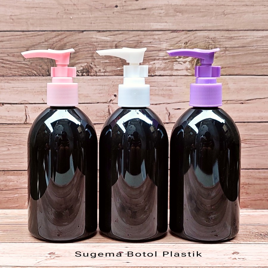Jual Botol Pump 250ml Oval Pet Hiam / Botol Plastik 250 Ml Kemasan Sabun Cair Pump Clip Lock ...