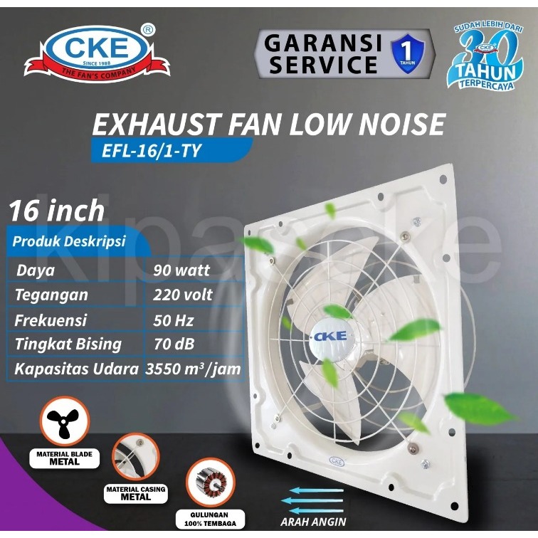 Jual Exhaust Fan Dinding Low Noise 16 Inch EFL-16/1-TY Industrial Fan | Shopee Indonesia