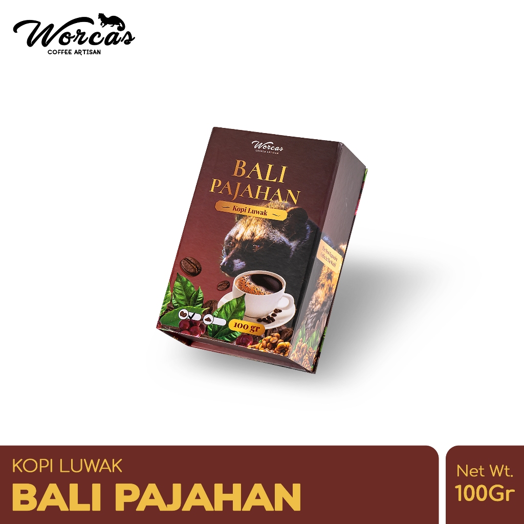 Jual WORCAS Kopi Luwak Bali Pajahan 100gr - Classic Box | Shopee Indonesia