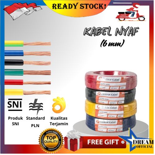 Jual Kabel Serabut NYAF 6mm Kabel NYAF 6mm Kabel Grounding Per Meter | Shopee Indonesia