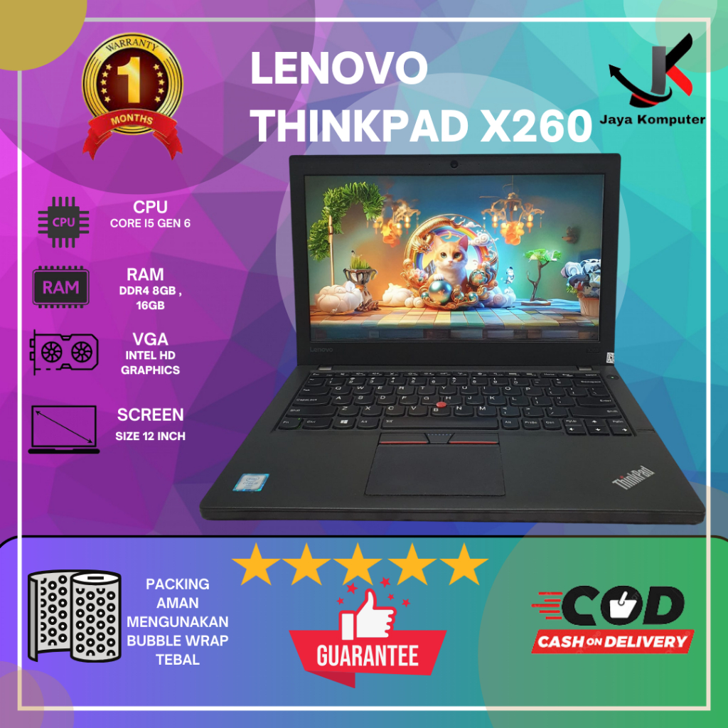 Jual Laptop Lenovo ThinkPad X240 X250 X260 X270 X280 X390 Intel Core i5 Gen 6 - SSD - Second ...