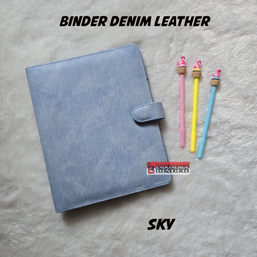 Jual BINDER PREMIUM BAHAN JEANS/DENIM ukuran A6, A5, B5 | Shopee Indonesia