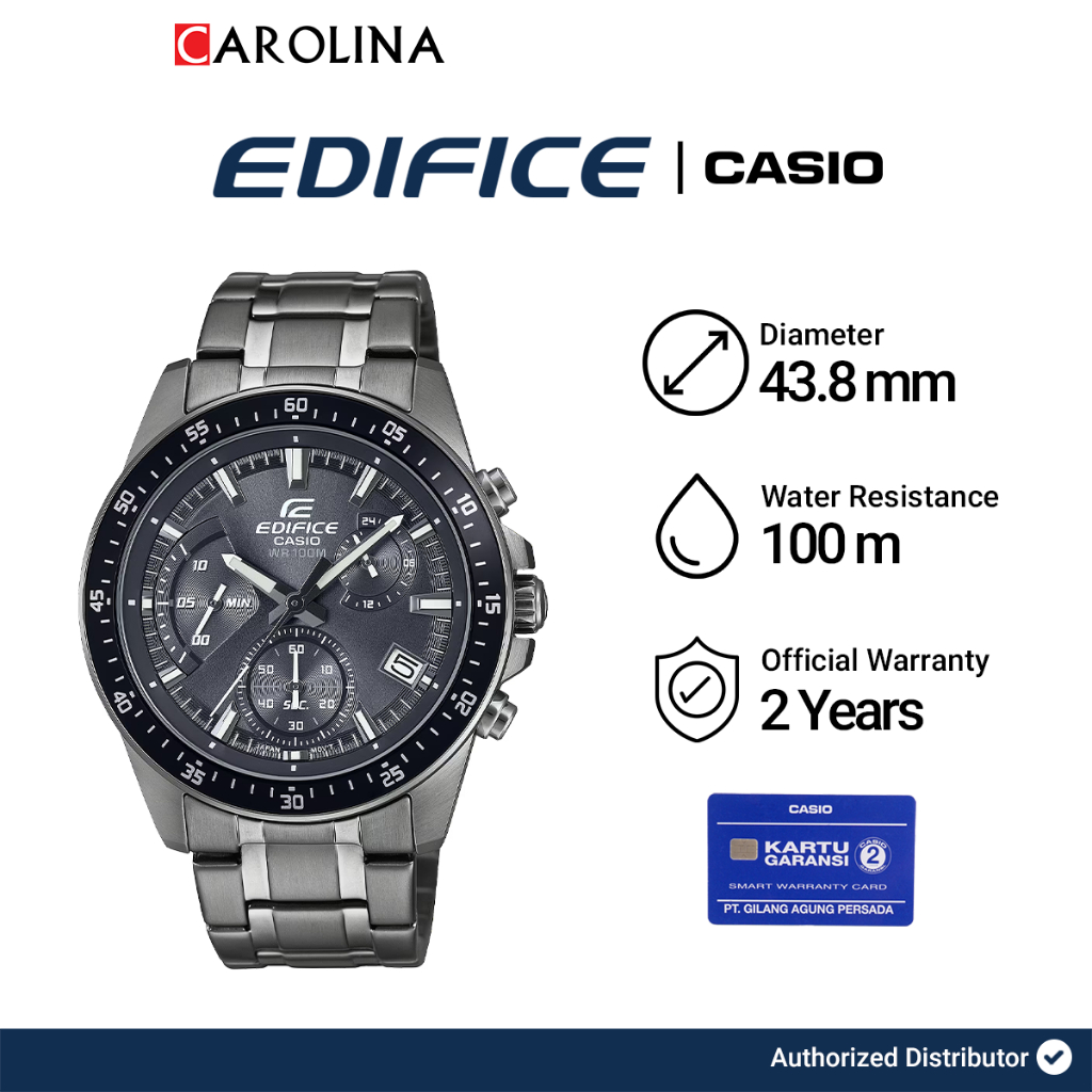 Jual Jam Tangan Pria Casio Edifice EFV-540DC-1C Chronograph Black Dial Black Stainless Steel ...