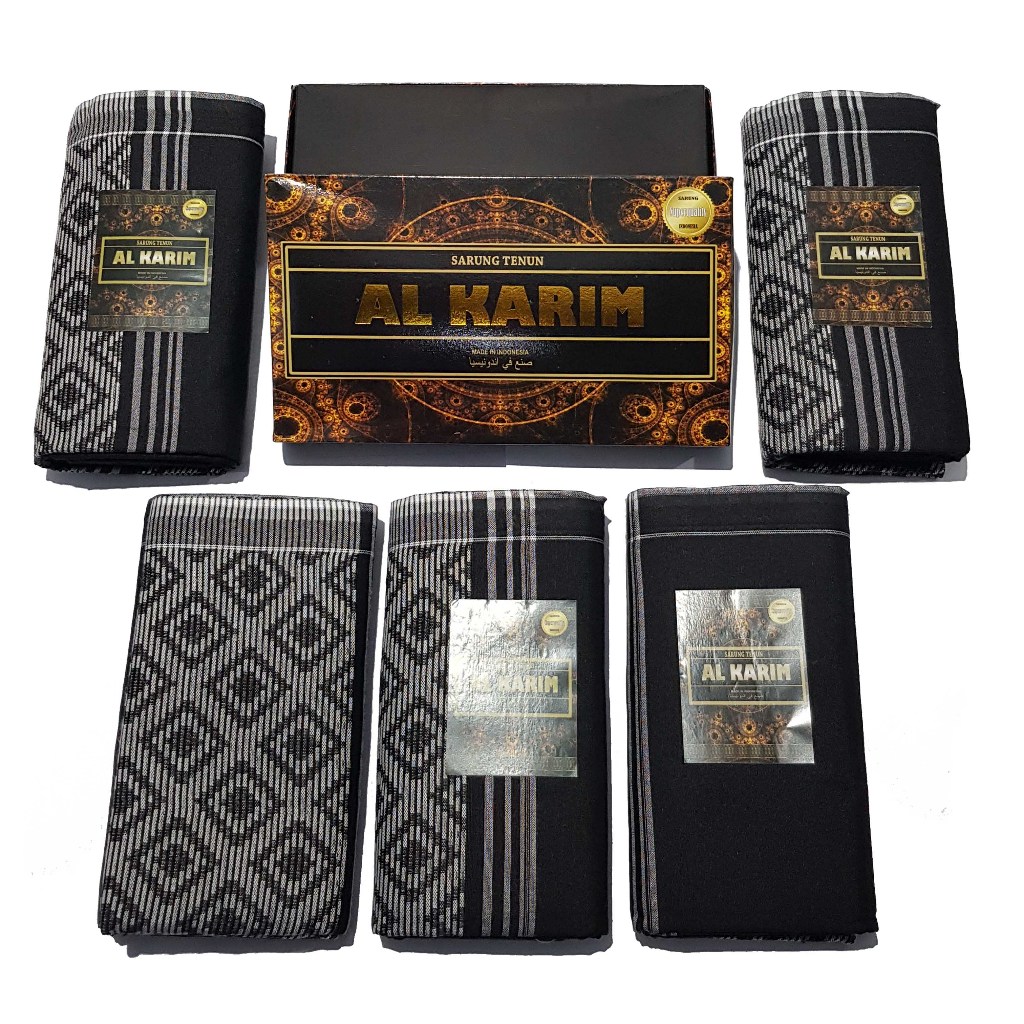 Jual [PROMO] Sarung Dewasa Polos Hitam Merk Al Karim Doby Khusus Warna ...