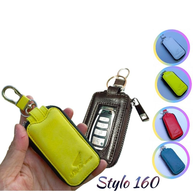 Jual Gantungan kunci remote motor Honda stylo 160 kulit asli dompet ...