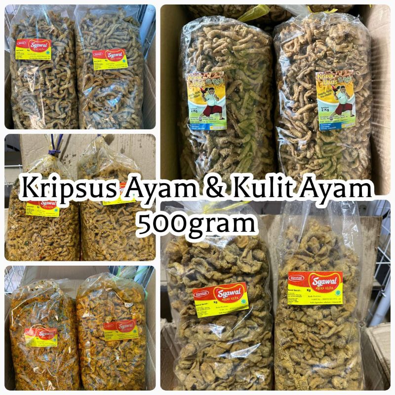 Jual Kripsus Ayam & Kulit Ayam Crispy Original - Pedas Berat 500gram | Shopee Indonesia