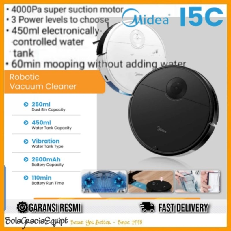 Jual Midea i5C Robot Vacuum Cleaner 4000PA + Mopping - Garansi Resmi ...
