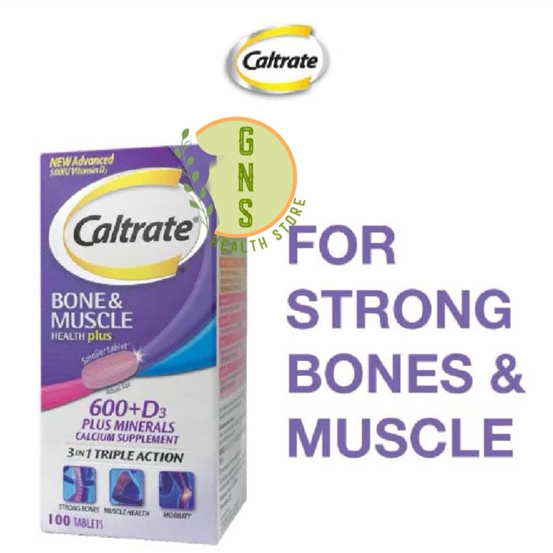 Jual Caltrate Bone Muscle Health Plus 600+D3 Minerals 3 in 1 Triple ...