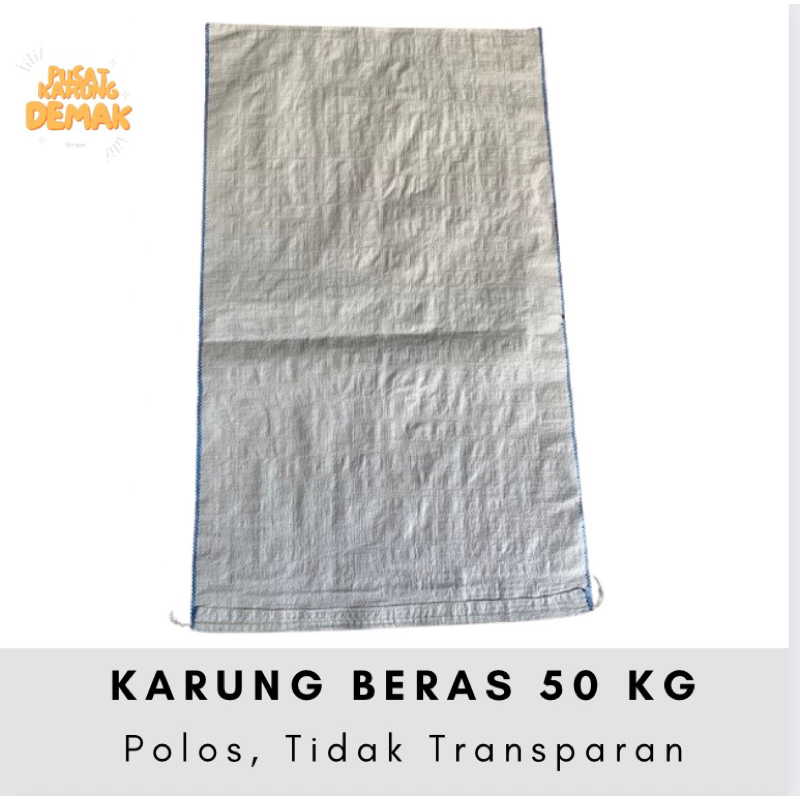 Jual KANTONG KARUNG BERAS 50 KG POLOS TANPA MERK TIDAK TRANSPARAN LIS ...