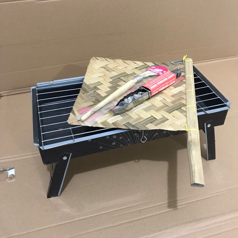 Jual 1 PAKET Alat Pemanggang Serbaguna Barbeque Bakaran Portable Arang ...