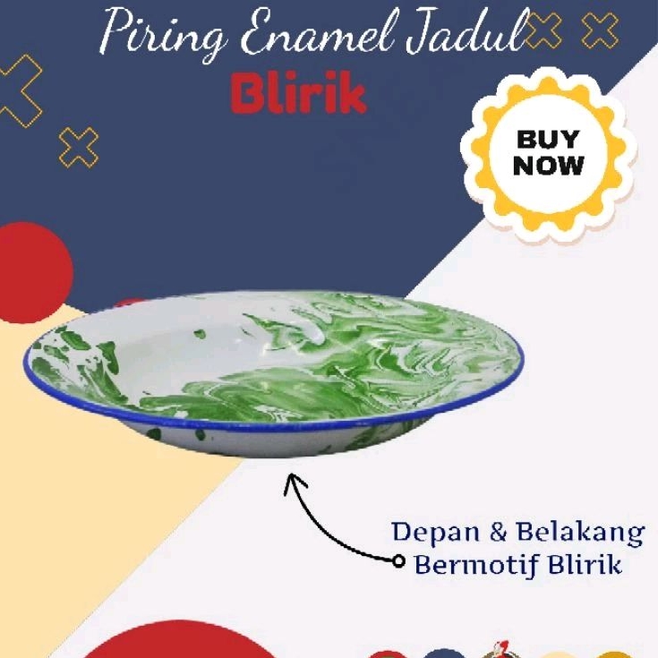 Jual Piring Enamel Blirik 20cm / Piring Jadoel / Piring Vintage ...