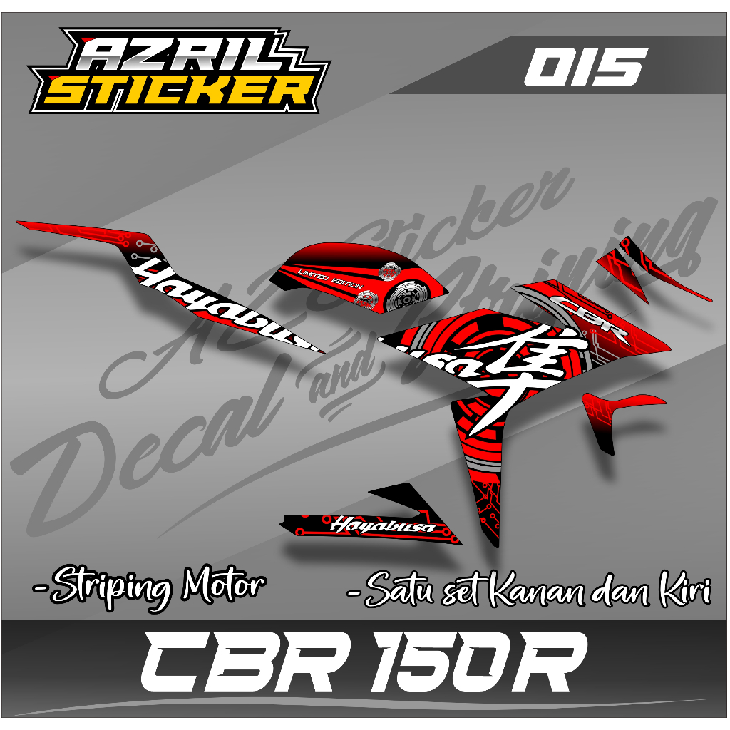 Jual Stiker Striping Variasi Decal CBR 150 Motif Abstrak AZ015 | Shopee ...