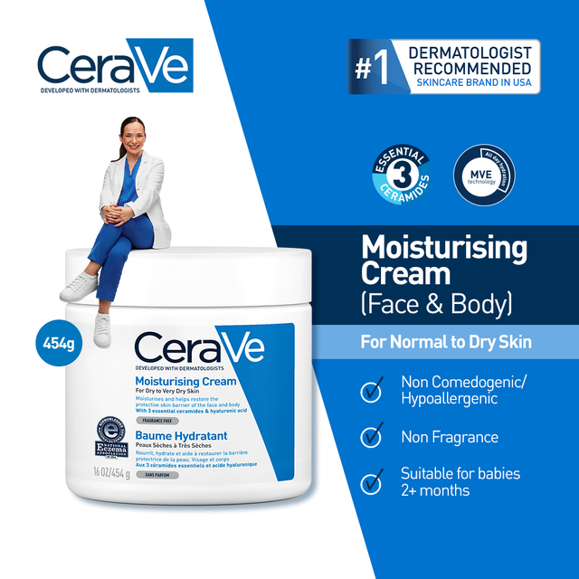 Jual CeraVe Moisturising Cream 454g - Skin Barrier Repair Moisturizer ...
