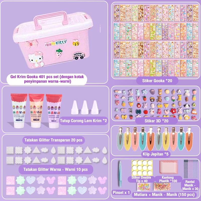 Jual Tatajoy [Plus]DIY Gooka Set Cream Gum Stiker Anak Set Alat Tangan ...