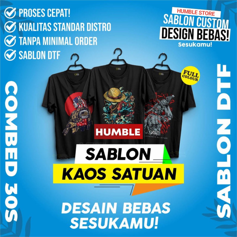 Jual Kaos Sablon Custom Desain-Kaos Bebas Desain-Kaos Bebas Desain Sesuai Keinginan | Shopee ...