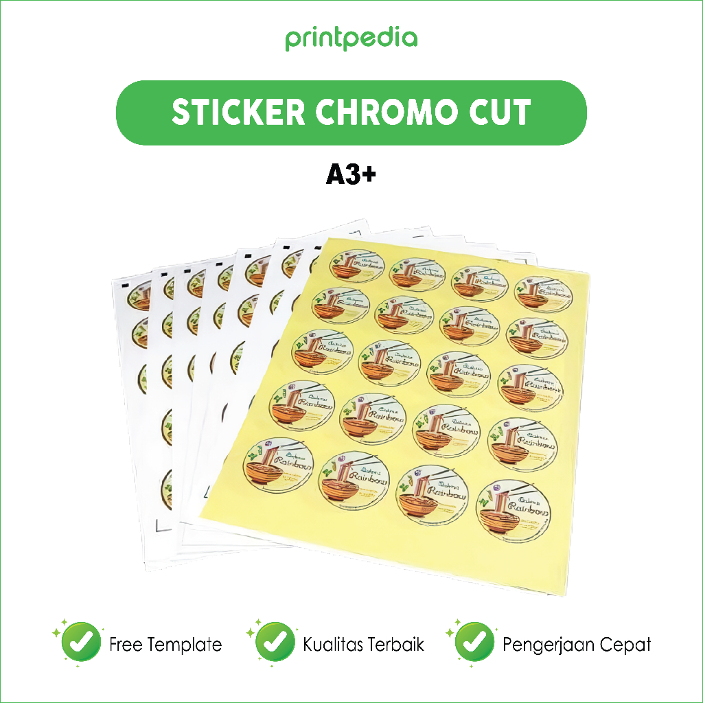Jual Cetak Sticker Chromo A3+ / Stiker Custom Kromo A3+ Kiss Cut ...