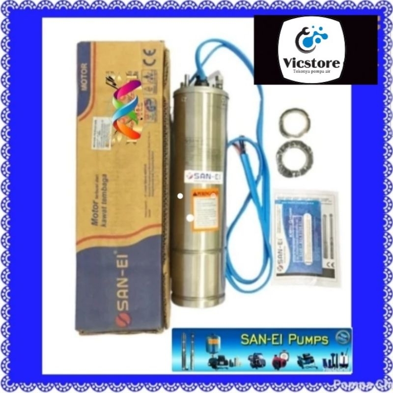 Jual Dinamo pompa satelit San ei 3hp 3 phase 4 inch stainless submersible sibel 4" | Shopee ...