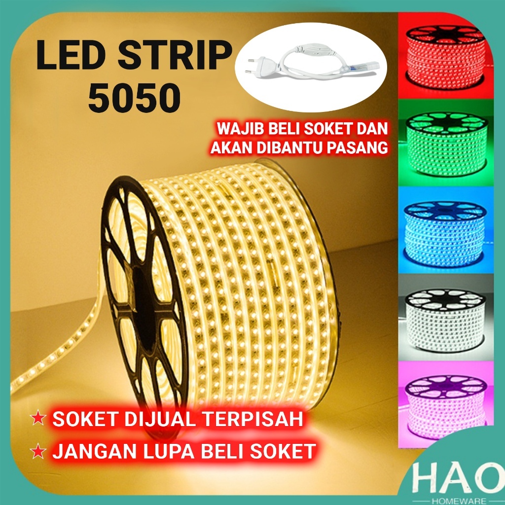 Jual METERAN LAMPU LED STRIP 5050 SMD PER METER LED STRIP 5050 SMD ...