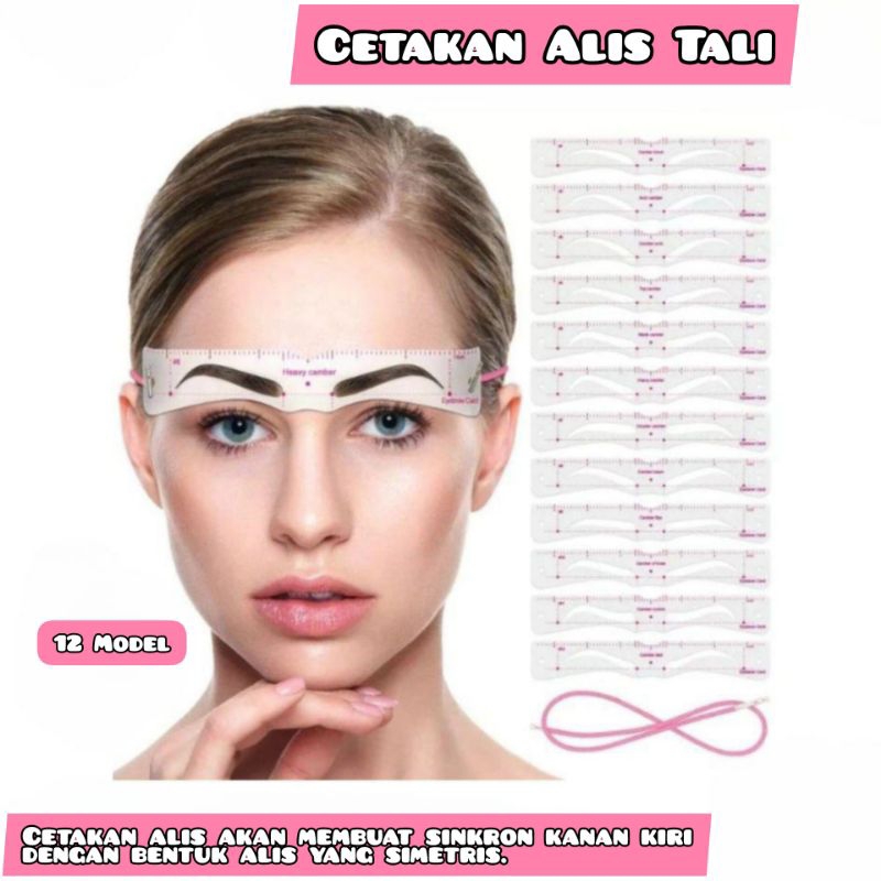 Jual Cetakan Alis Tali Cetakan Alis Praktis Stensil Alis 12 Model Bentuk Alis | Shopee Indonesia