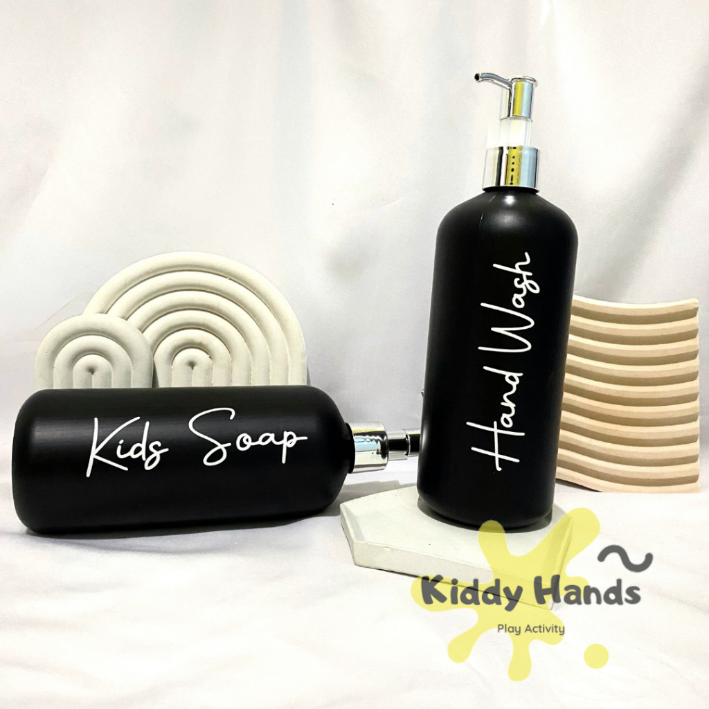 Jual NEW PUMP BLACK LUXURY 500 ml Botol Sabun Cair Hitam Shampoo Cuci ...