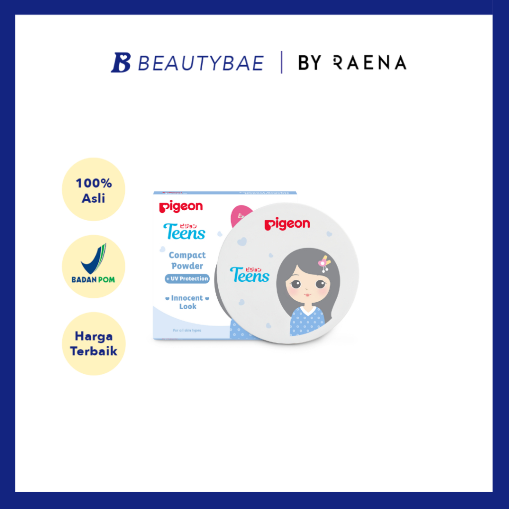 Jual Pigeon Teens Compact Powder + UV White 14G | Shopee Indonesia