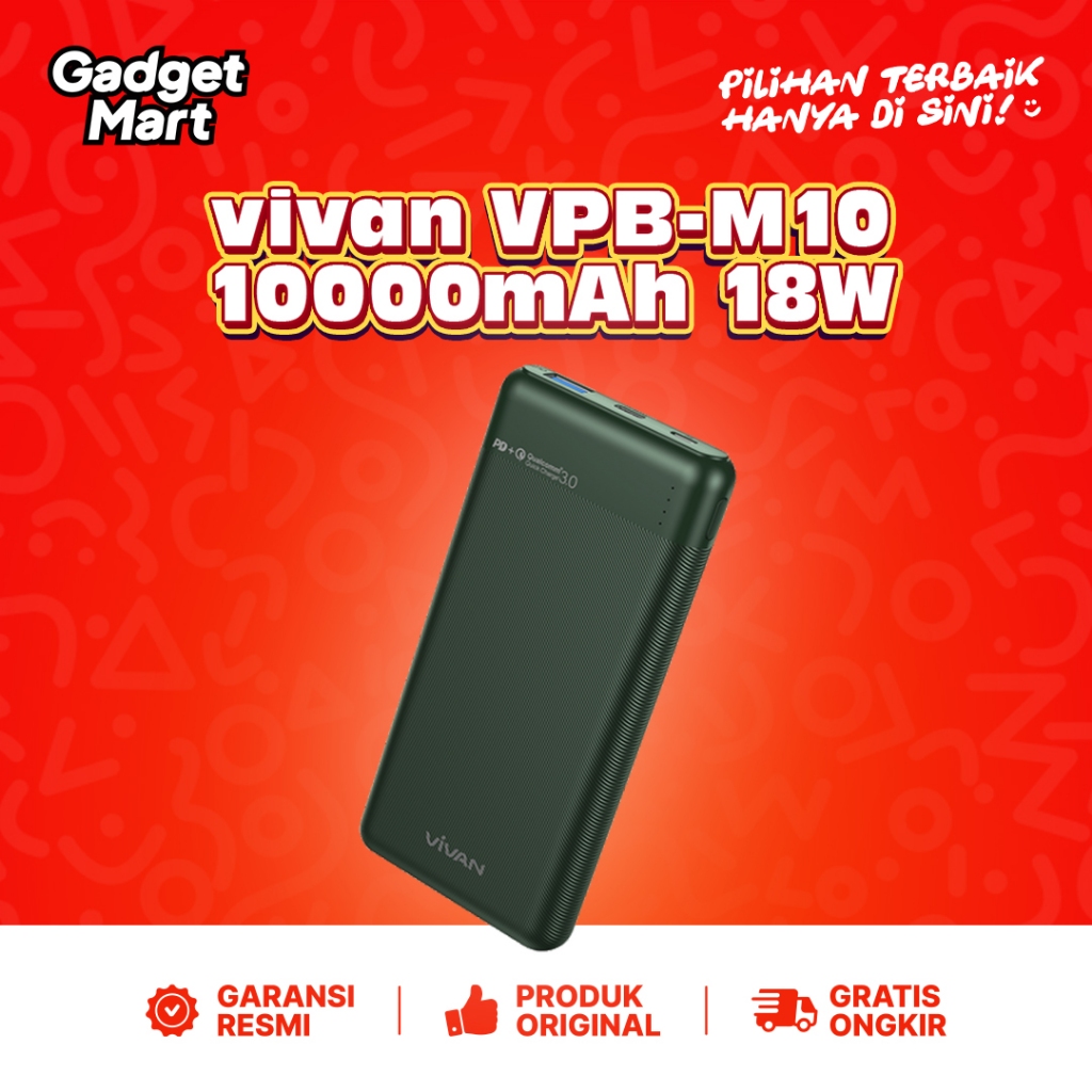 Jual Powerbank VIVAN 10000mah VPB-M10 18W Port Type C & Micro USB ...