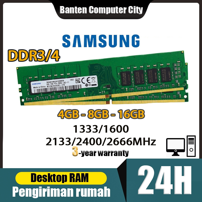 Jual Pengiriman Jakarta Samsung Dektop RAM DDR3 DDR4 4GB 8GB 16GB DDR3 Ram Desktop Memory DIMM ...