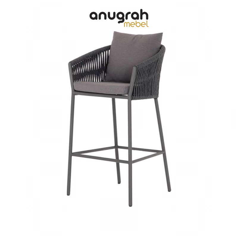 Jual Kursi Bar Anyaman Tali Rope/Bar Stool Rotan Sintetis/Kursi Cafe ...