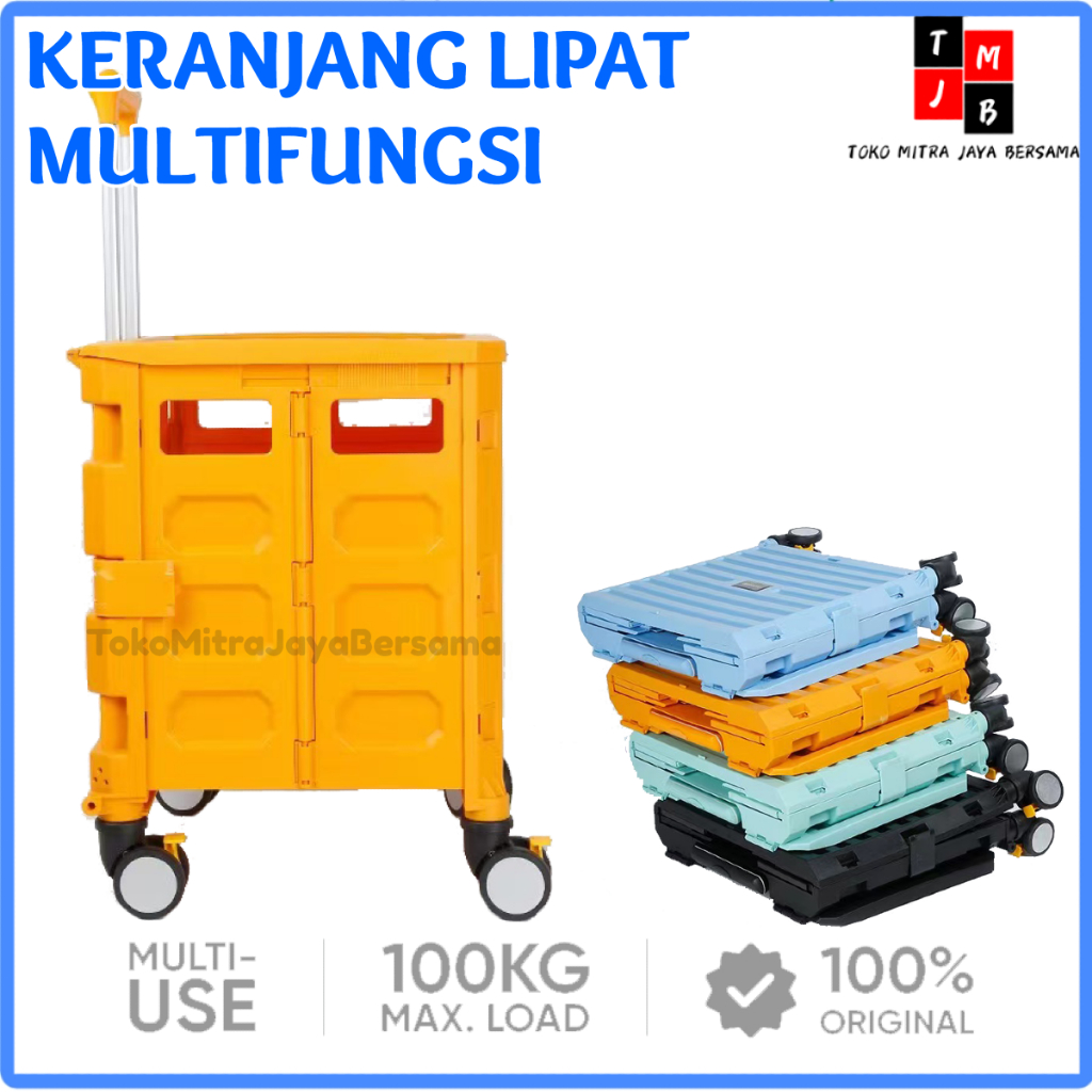 Jual Keranjang Dorong Troli Trolley Lipat Kotak Belanja Barang ...
