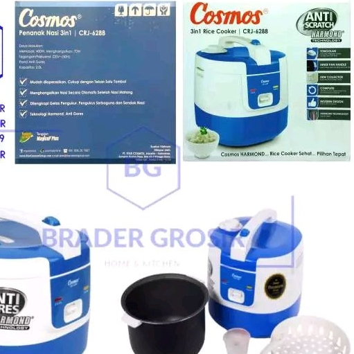 Jual Cosmos Harmond CRJ-6288 Rice Cooker 2 L (blue) | Shopee Indonesia