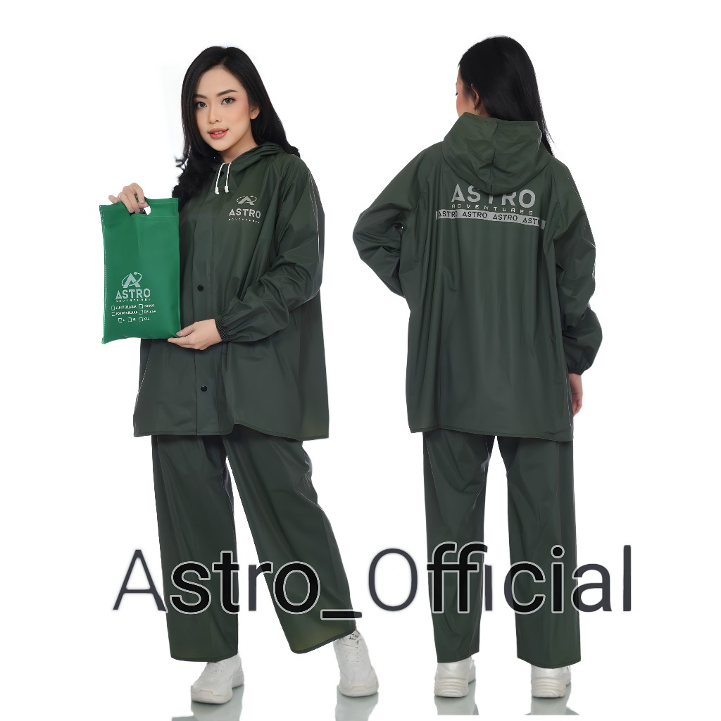 Jual Jas Hujan Raincoat Merek ASTRO ADVENTURES Jas Hujan Setelan Wanita Dan Pria Dewasa Jumbo ...