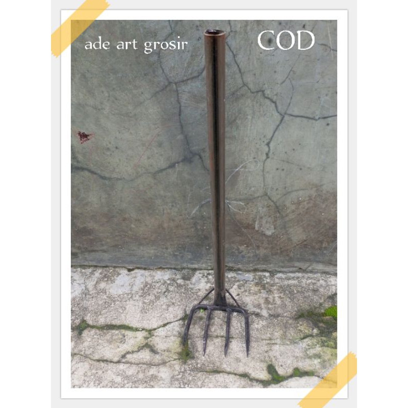 Jual garpu garukan sampah panjang 60cm garpu besi ulir | Shopee Indonesia