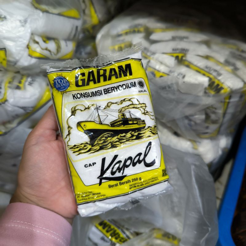 Jual Garam Halus Cap Kapal 250 Gram Garam Dapur Garam Meja | Shopee ...