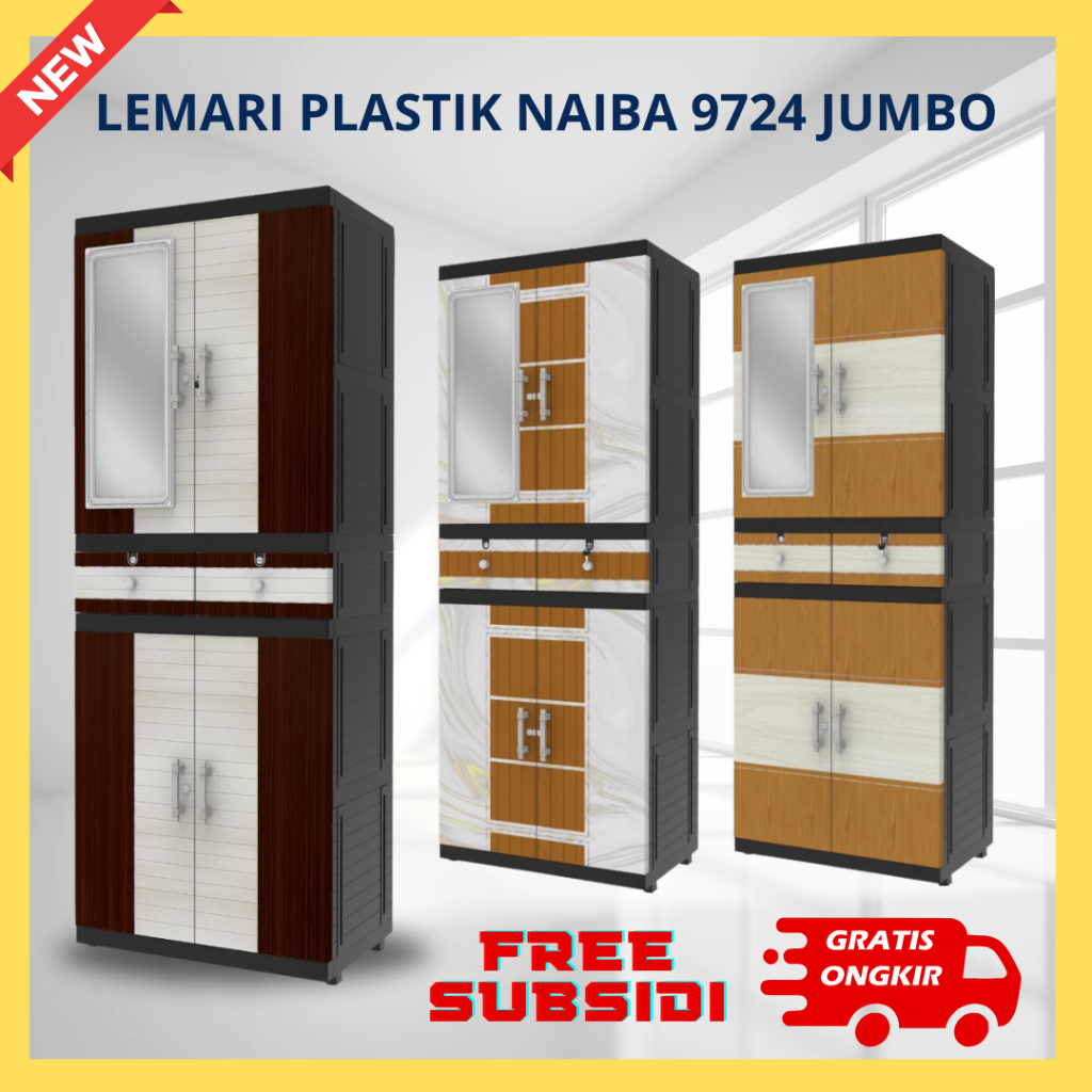 Jual LEMARI PAKAIAN DRAWER 4 SUSUN DAN LACI SLOROKAN NAIBA FIT DRAWER ...