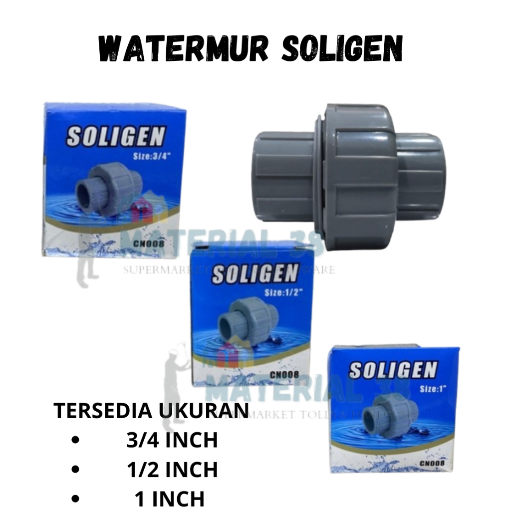Jual Watermur / Water mur Soligen UKURAN 3/4" , 1/2" , 1" | Shopee ...