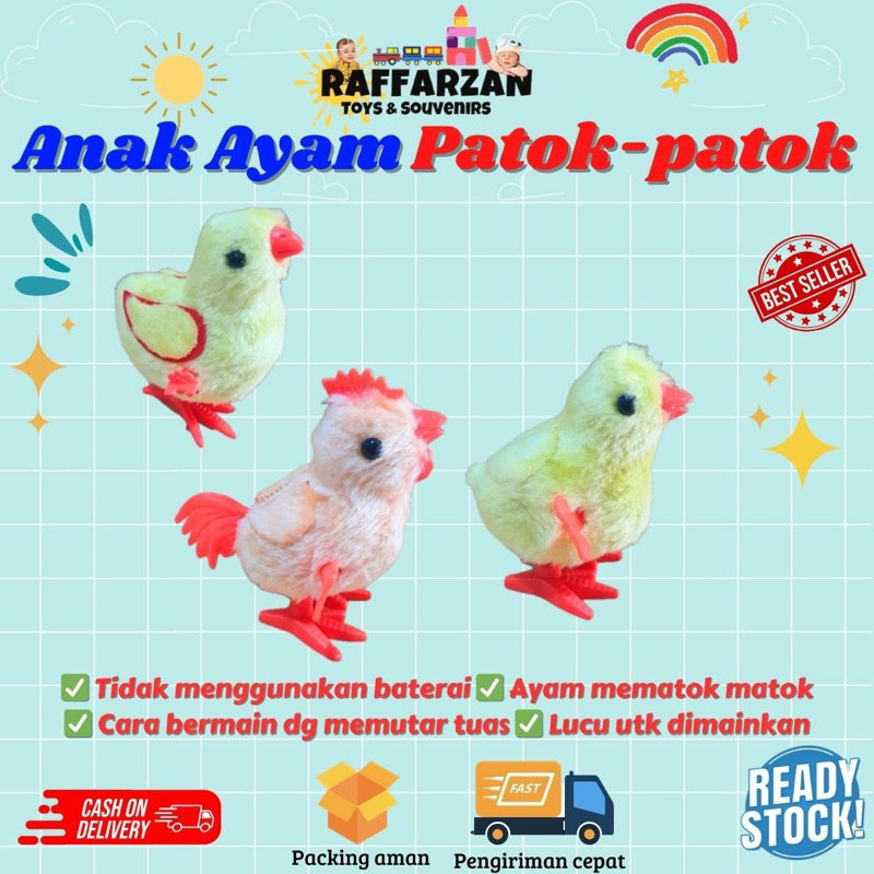 Jual Mainan Anak Ayam Patok Patok Mainan Putar Tekotek Ayam Mini Ayam ...