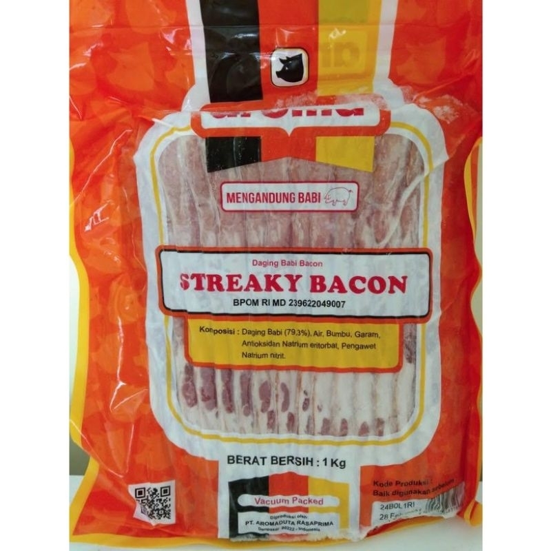 Jual Aroma Streaky Bacon / Daging Babi Asap / Pork Slice / Olahan ...