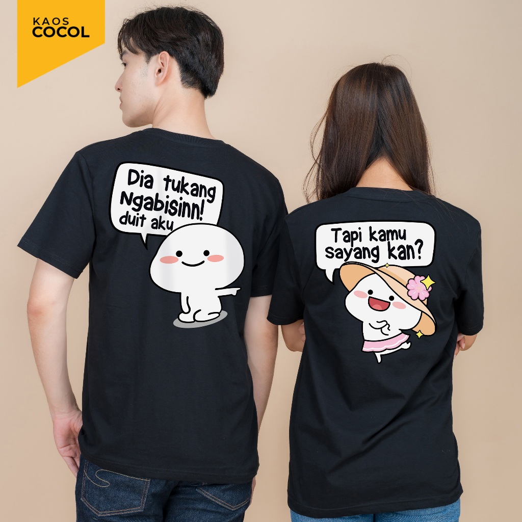 Jual Cocol Store - Kaos Couple Ngabisin Duit Aku - Desain Pentol ...