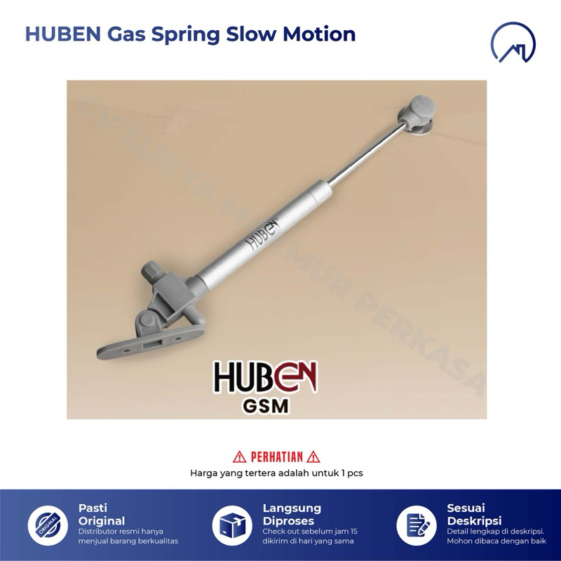 Jual Gas Spring HUBEN SLOW MOTION SOFT CLOSE 80N 100N Pegas Hidrolik ...